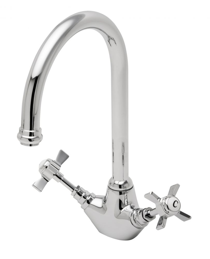 Imperial dual flow mono sink mixer, Chrome Plated - Kitchen Taps