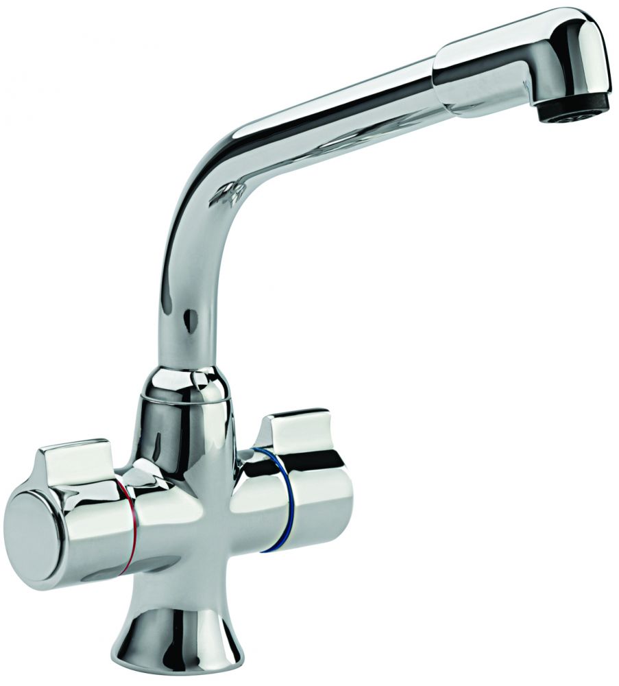 Gloucester dual flow mono sink mixer, Chrome Plated - Kitchen Taps