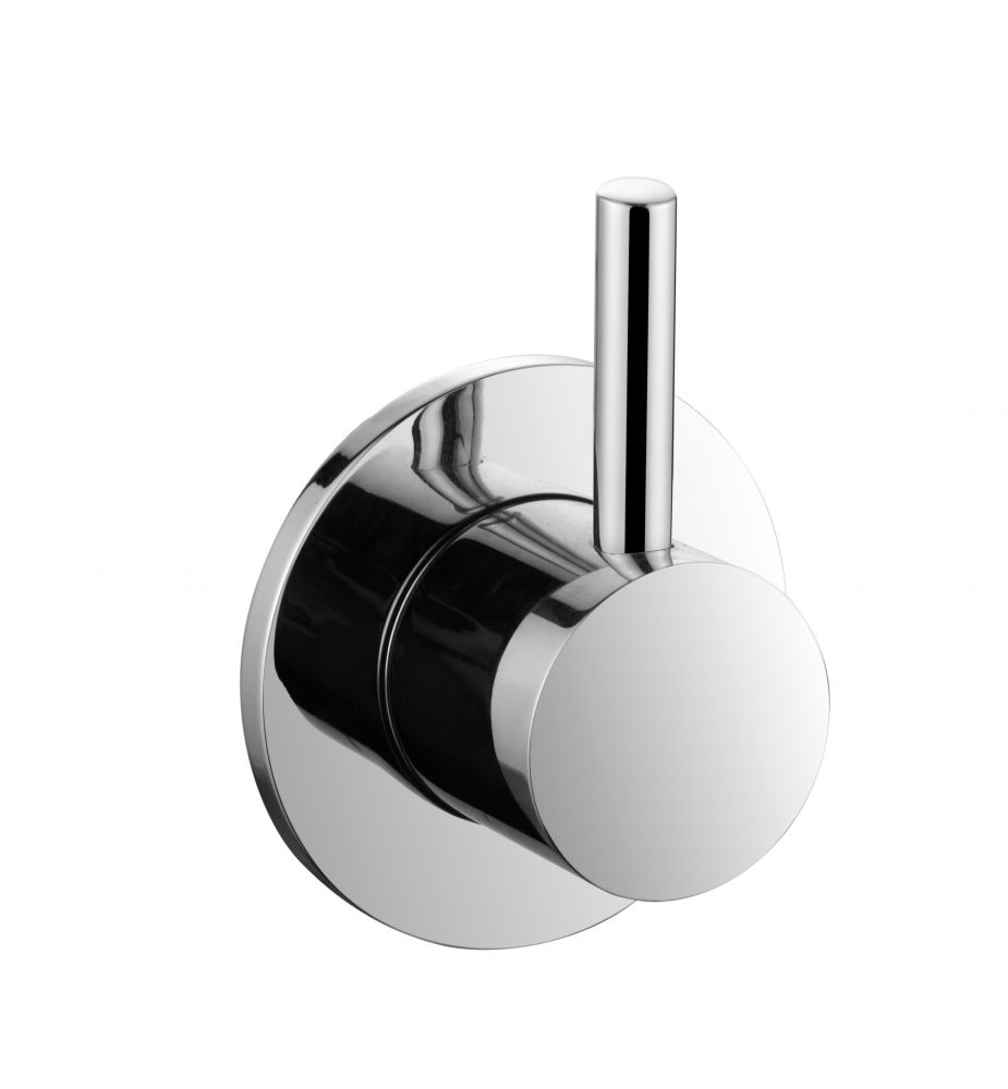 Round wall mounted 3 way diverter, Chrome Plated - Diverters