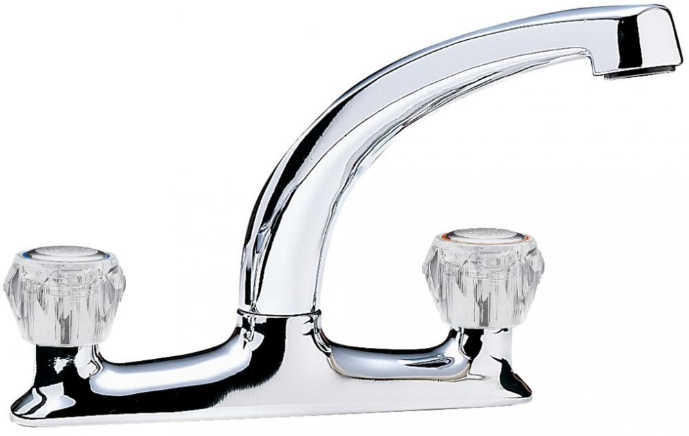 Special economy dual flow deck sink mixer with 8" spout,clear heads ...