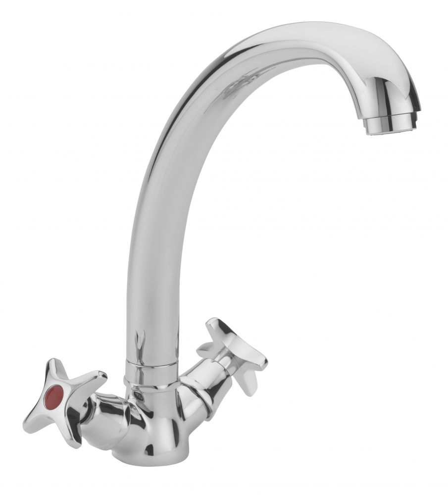 Capri crosshead single flow mono sink mixer, cast spout , Chrome Plated ...