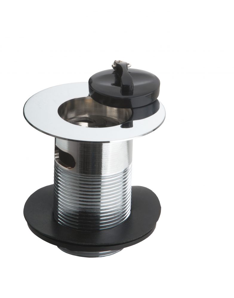 1 1/2" brass belfast sink waste slotted with rubber plug (no chain ...