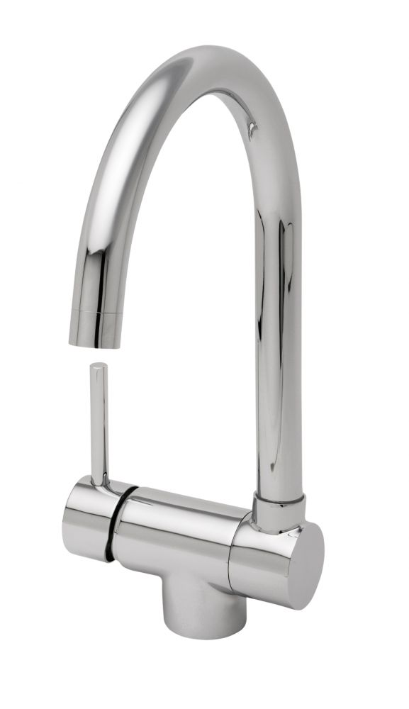 Origami mono sink mixer with fold down spout, Chrome Plated - Kitchen Taps