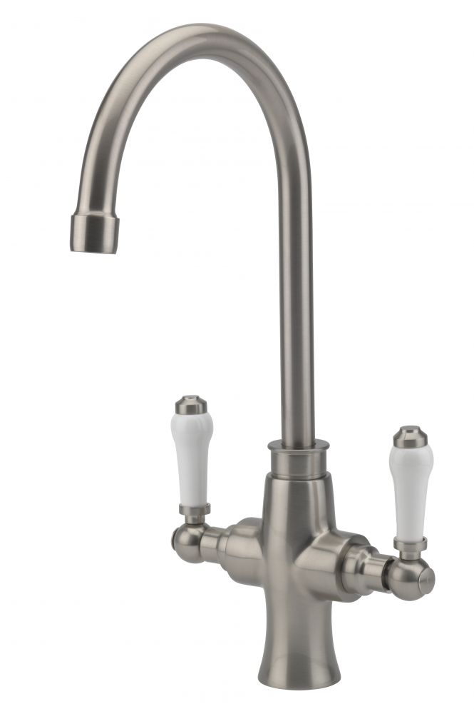 Victoria bianco mono sink mixer, Brushed Nickel - Kitchen Taps