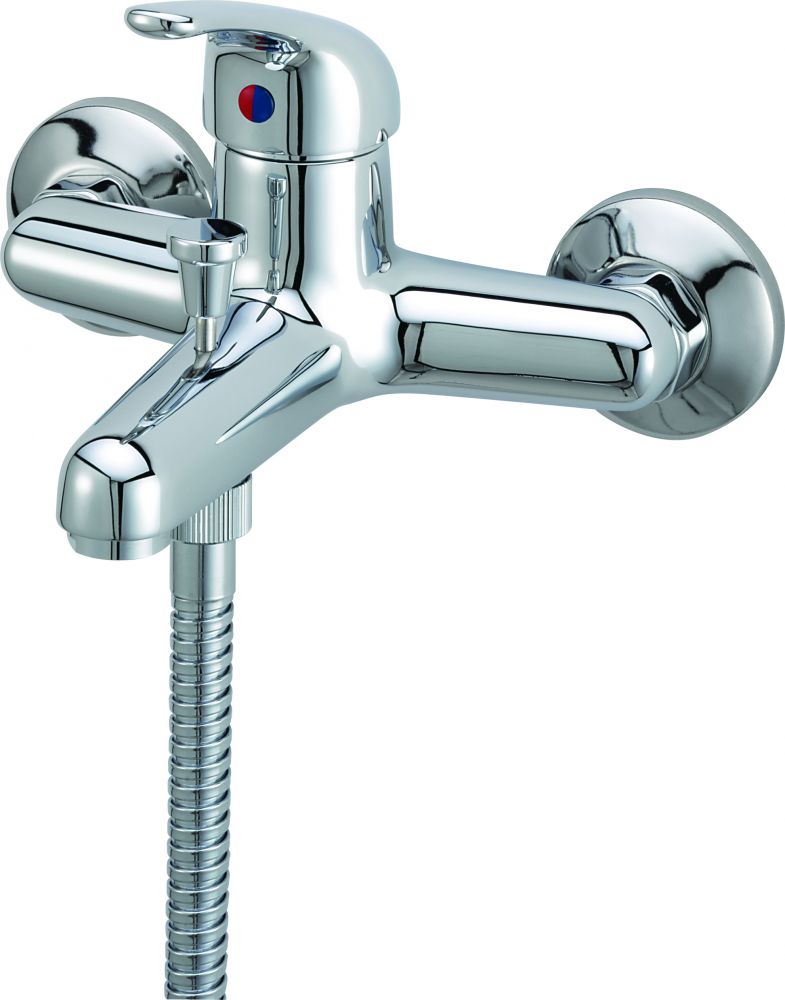 Tre Mercati Modena Wall Mounted Bath Shower Mixer & Kit - Chrome ...