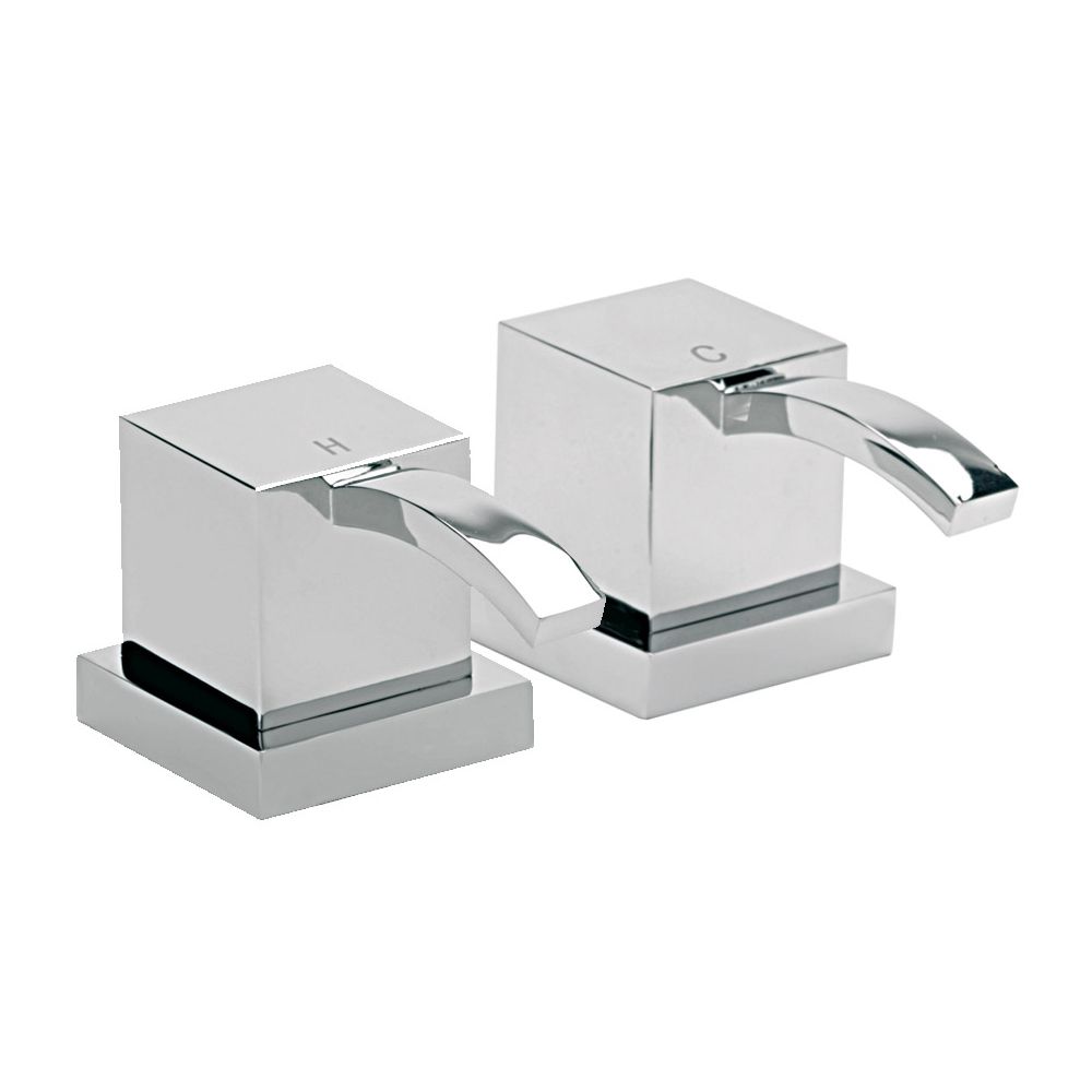 Sagittarius Arke Pair of Deck Mounted Side Valves - Bathroom Taps