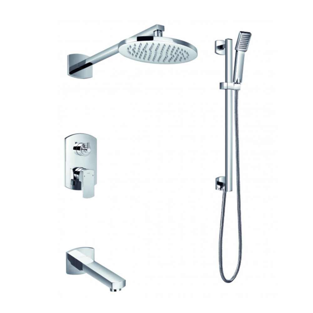 Flova Dekka Concealed Manual Mixer Valve with Overhead Shower, Bath ...
