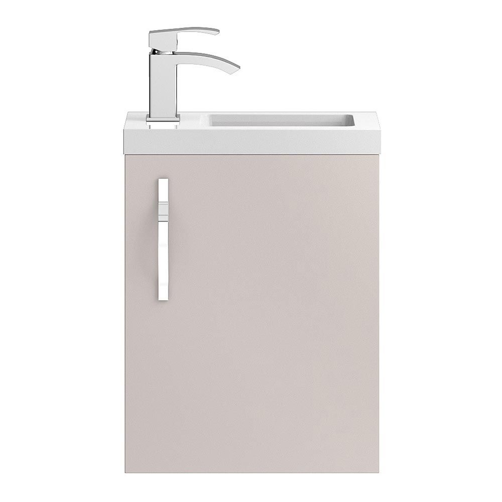 Apollo Compact 400mm Wall Hung Vanity Unit and Basin - Cashmere ...