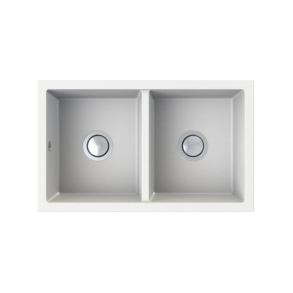 Astracast Onyx 2 Bowl Inset or Undermount Opal White ROK® Granite ...