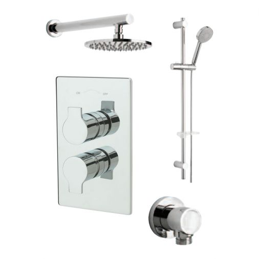 Angle Concealed thermostatic shower valve with 2 way diverter with ...