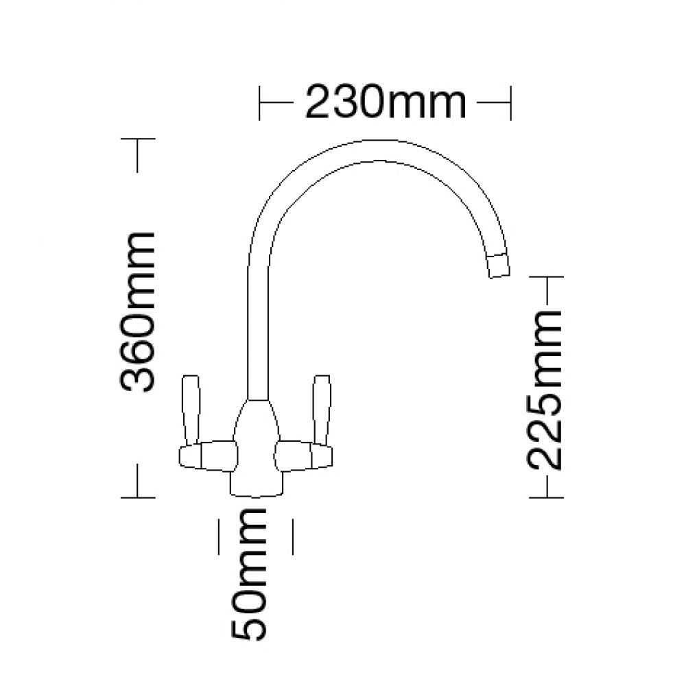 Enzo mono sink mixer, Chrome Plated - Kitchen Taps