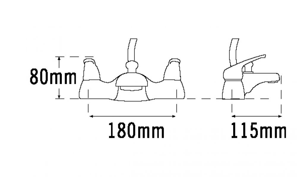 Tre Mercati Modena Deck Mounted Bath Shower Mixer & Kit - Chrome ...