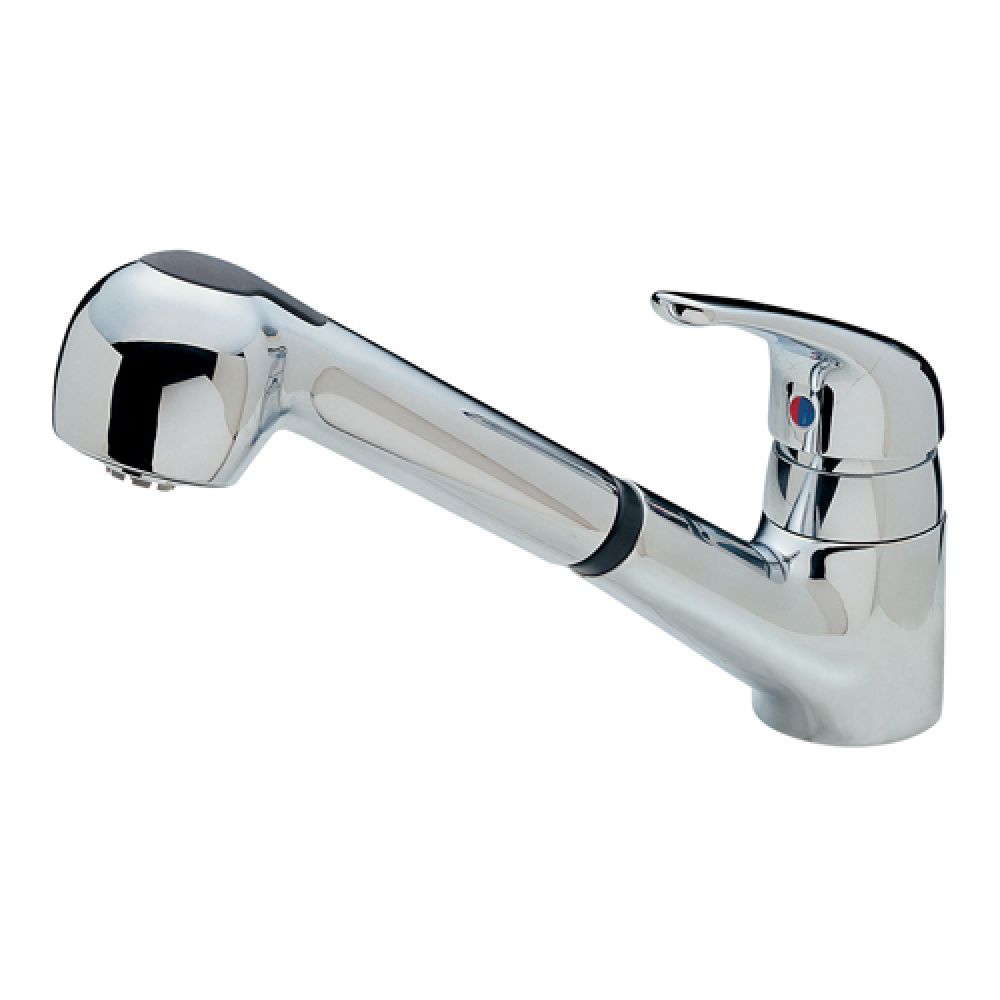 Modena deluxe dual flow mono sink mixer with retractable spout, Chrome ...
