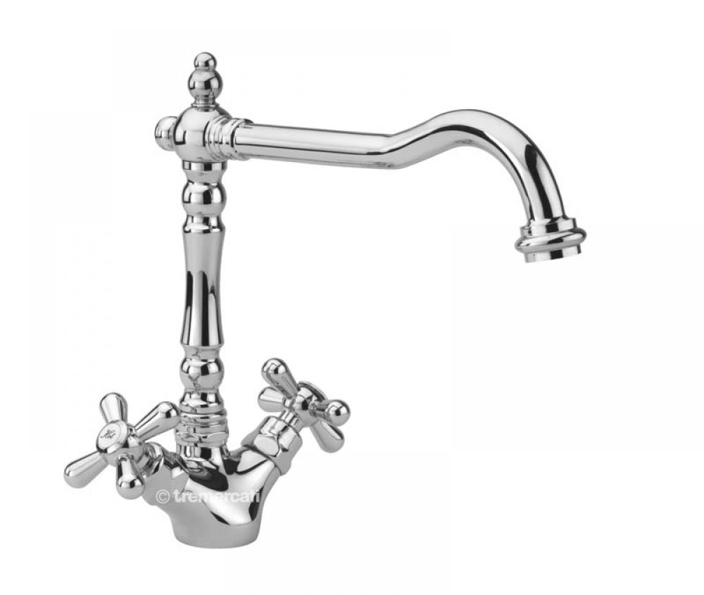 French classic mono sink mixer, Chrome Plated - Kitchen Taps