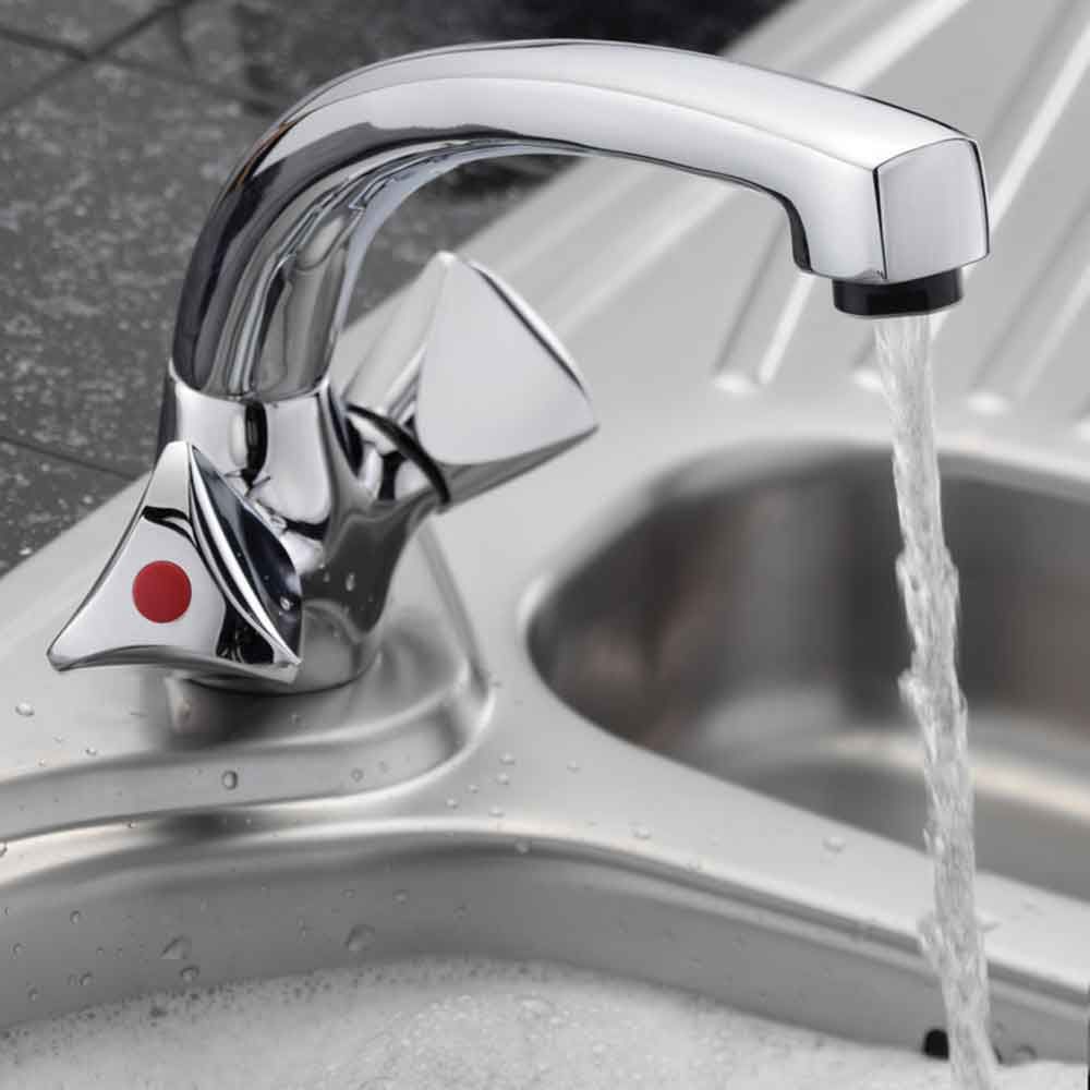 Special economy dual flow mono sink mixer, triangular heads, Chrome ...