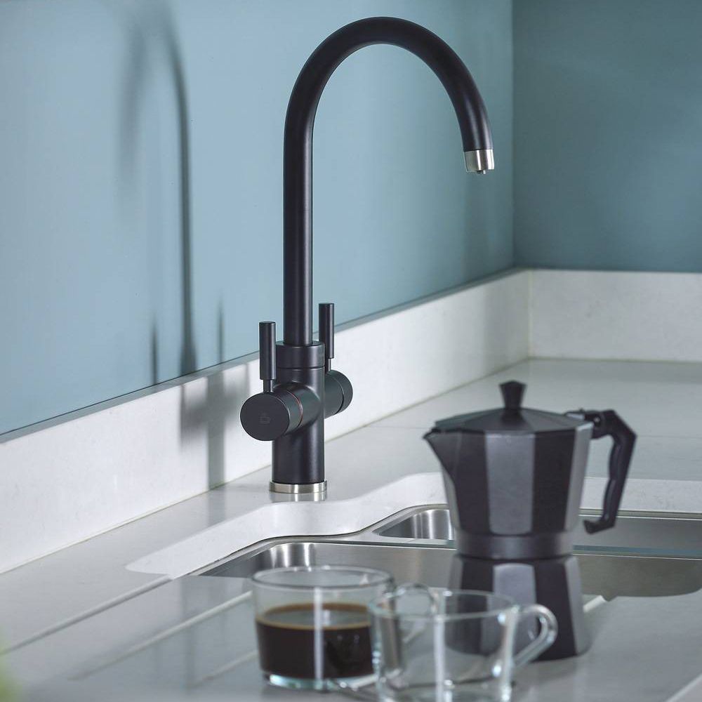 Abode Pronteau Prostream 3 in 1 Instant Hot Water Tap - Matt Black ...