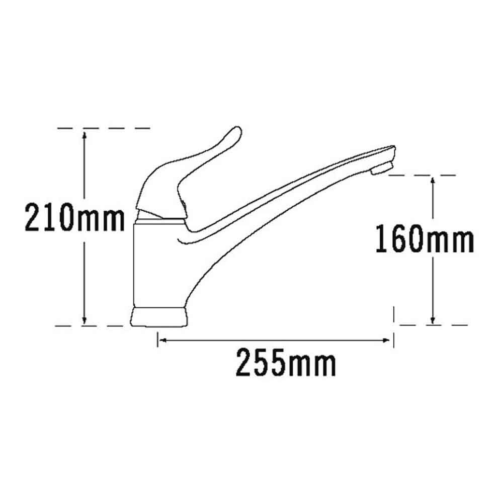 Solar neptune mono sink mixer, Chrome Plated - Kitchen Taps