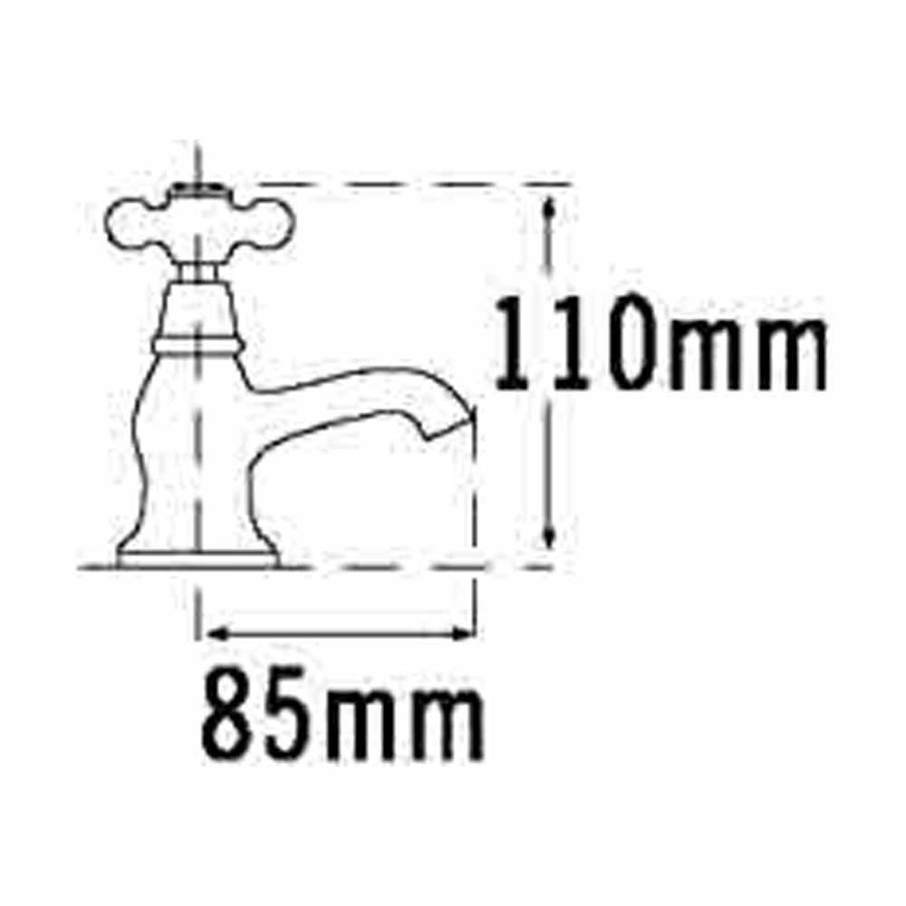 Victoria pair of basin taps, Chrome Plated - Bathroom Taps