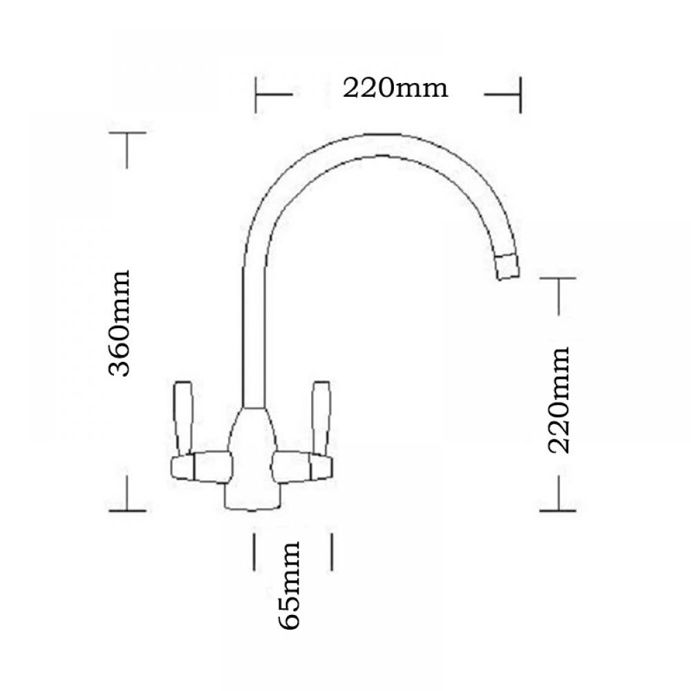 Enzo mono sink mixer, Chrome Plated - Kitchen Taps