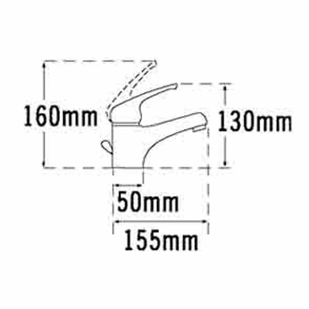 Modena mono basin mixer with pop up waste, Chrome Plated - Bathroom Taps