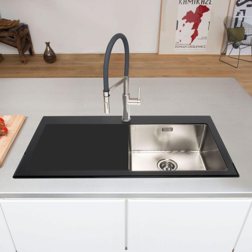 Caple Navitis Single Lever Mono Pull Out Spray Tap - Stainless Steel ...